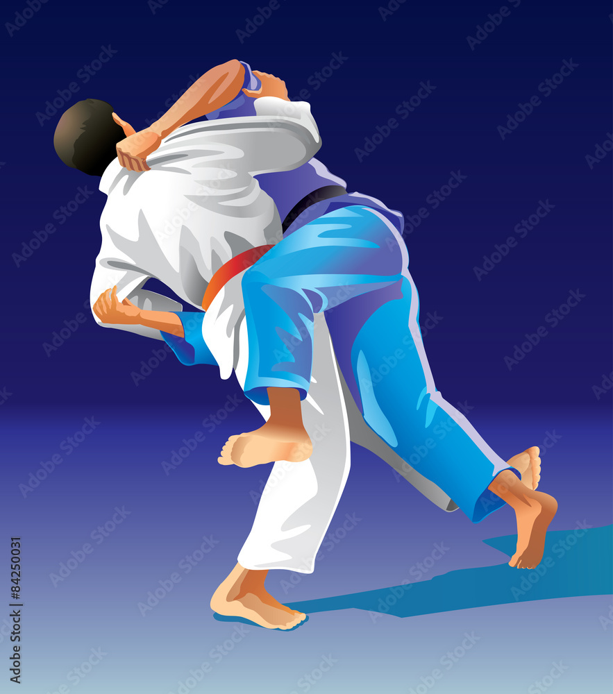 Vector illustration of judo Stock Vector | Adobe Stock
