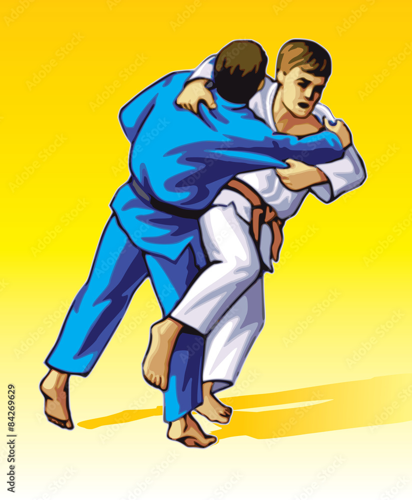 Vector illustration of judo Stock Vector | Adobe Stock