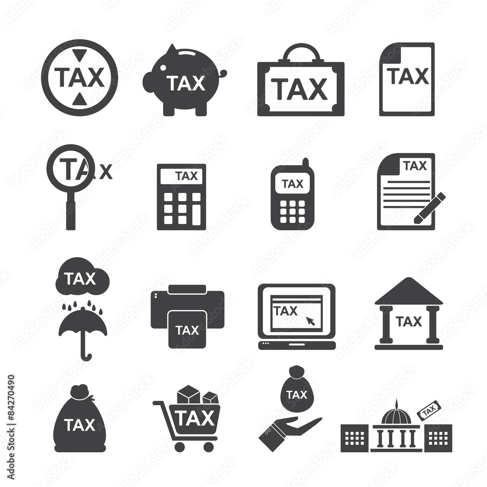 tax icon Stock Vector | Adobe Stock