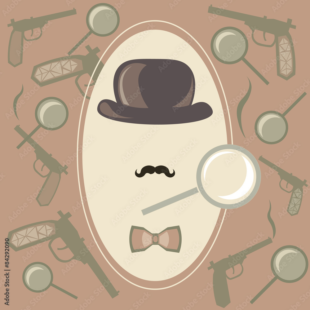 Vettoriale Stock Detective, vector background | Adobe Stock