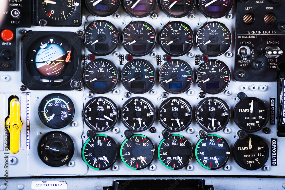 Cargo plane indicators. Stock-Foto | Adobe Stock