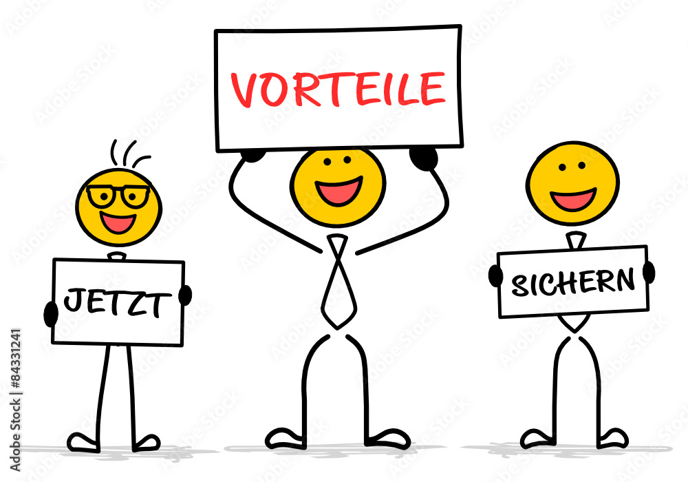 Strichmännchen Vorteile nutzen Stock Vector | Adobe Stock