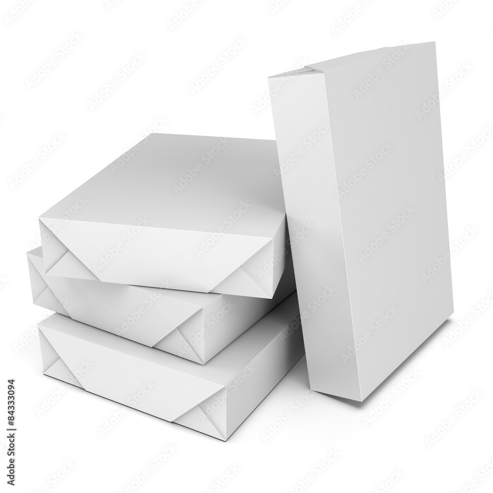 3d stack of packs A4 white paper Stock Illustration | Adobe Stock