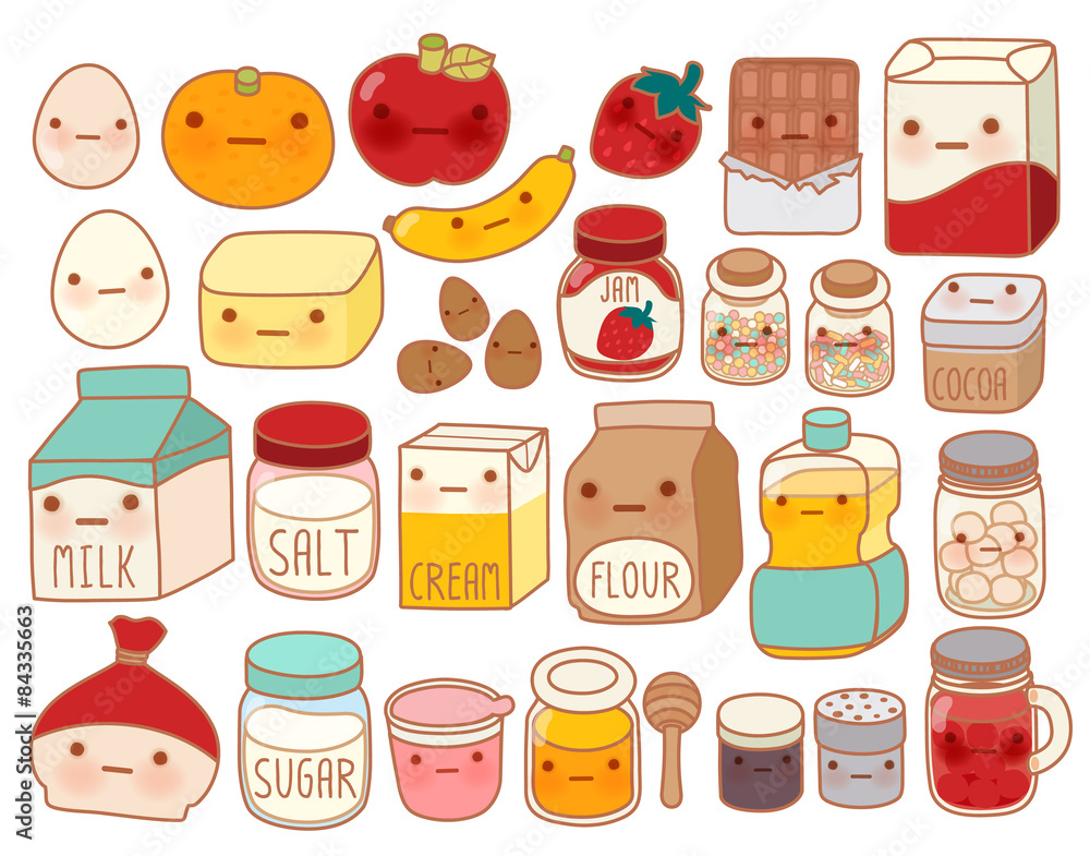 Collection of lovely cake ingredient icon - Vector file EPS10 Stock ...