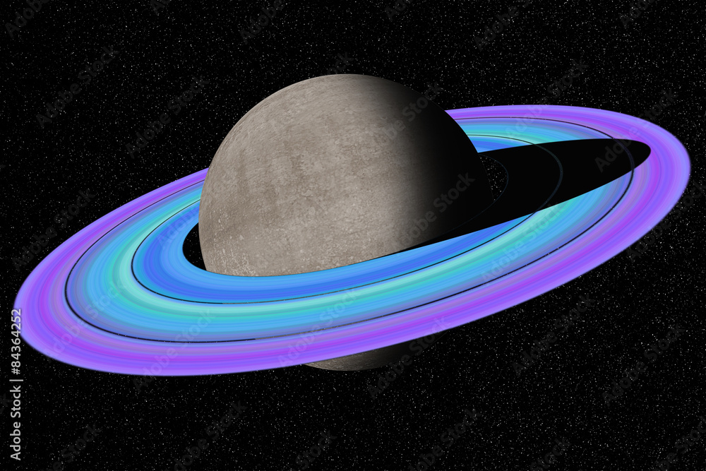 Saturn made inside photoshop Stock Illustration | Adobe Stock