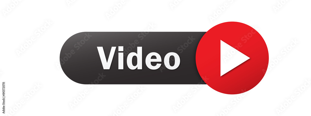 Stockvector VIDEO vector black and red web button | Adobe Stock