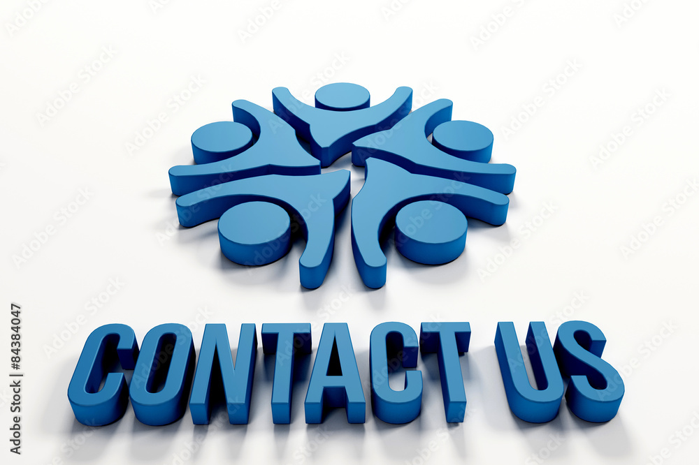 3D Contact us people logo Stock Illustration | Adobe Stock
