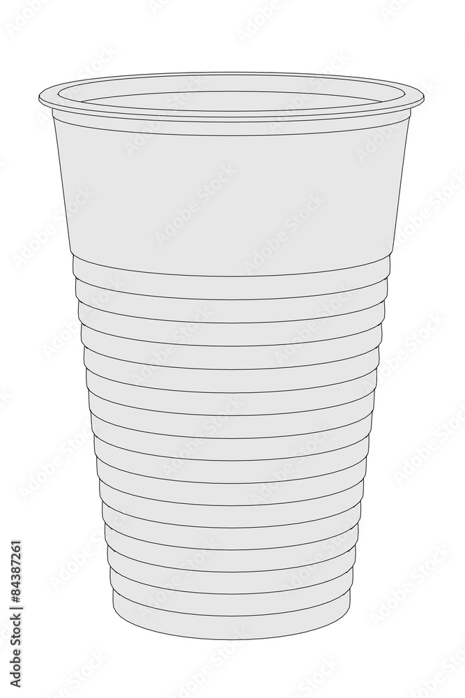 cartoon image of plastic cup Stock Illustration | Adobe Stock