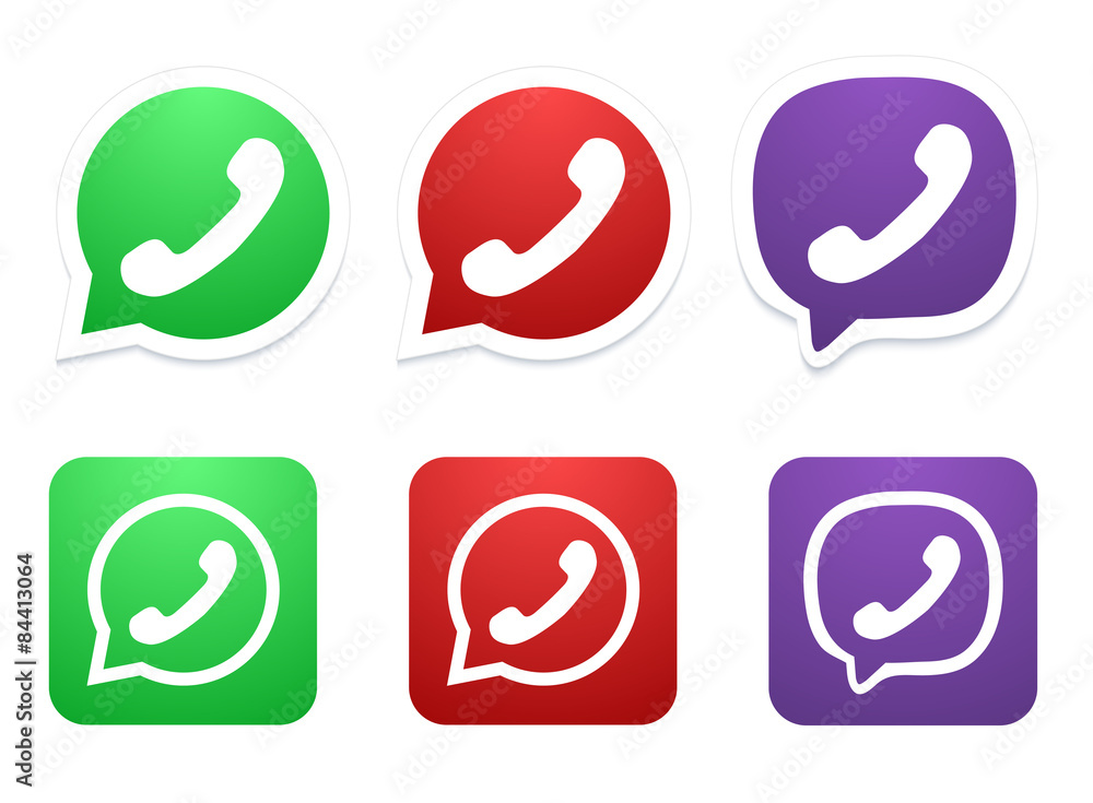 Vector modern phone icon set Stock Vector | Adobe Stock