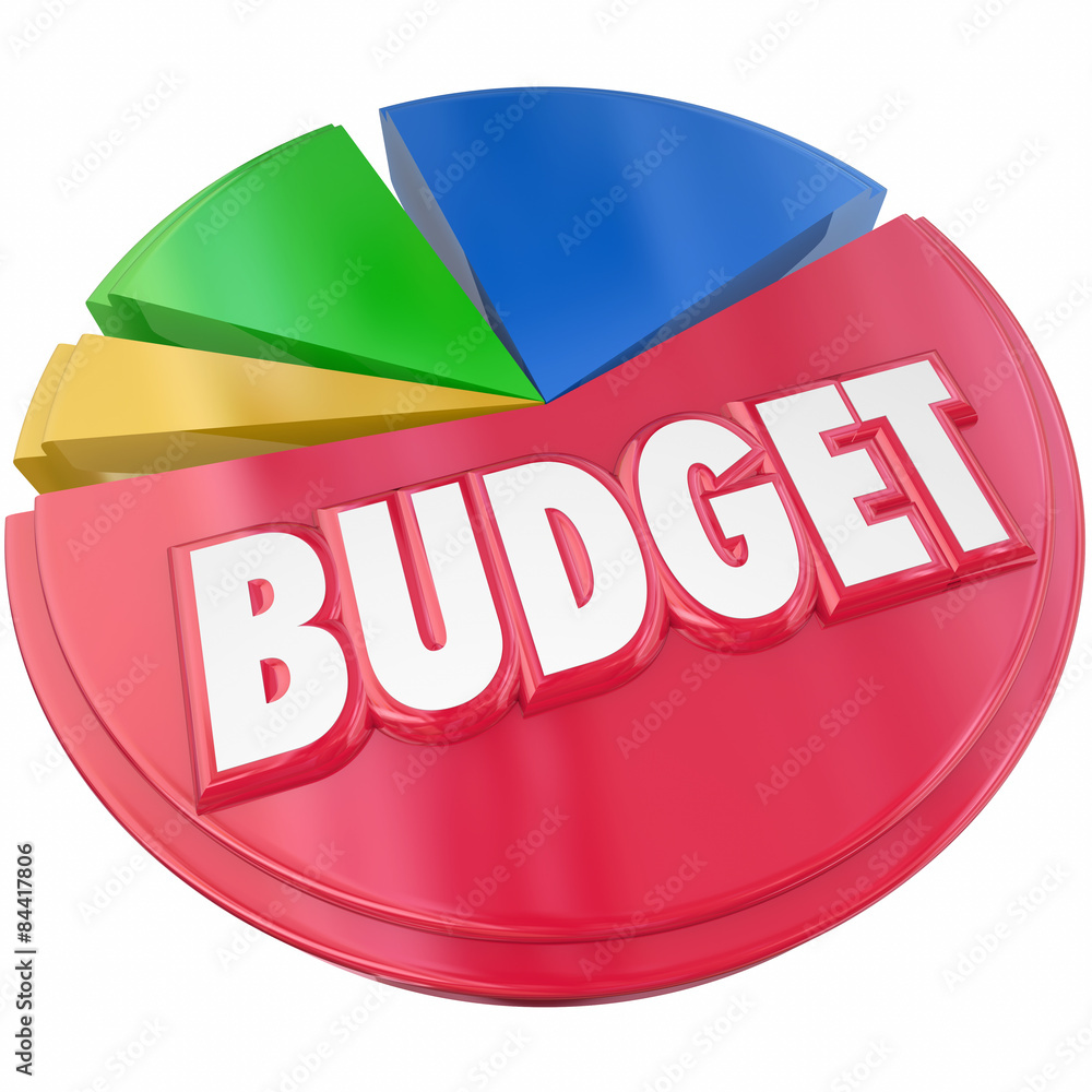 Budget Pie Chart Plan Money Spending Saving Stock Illustration | Adobe ...