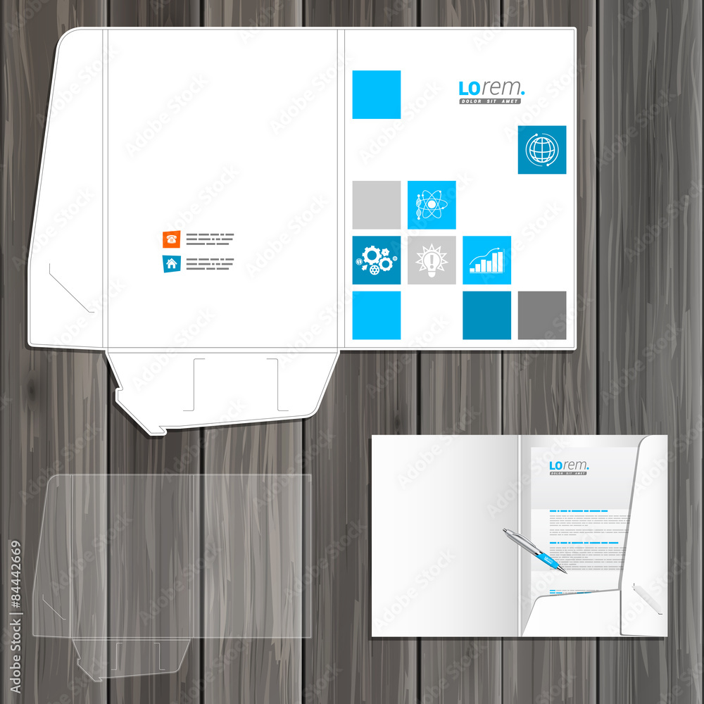 Folder template design Stock Vector | Adobe Stock