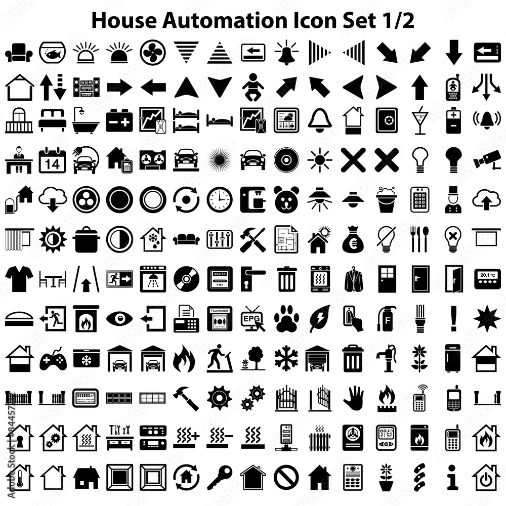 Symbole Hausautomatisierung Stock Vector Adobe Stock