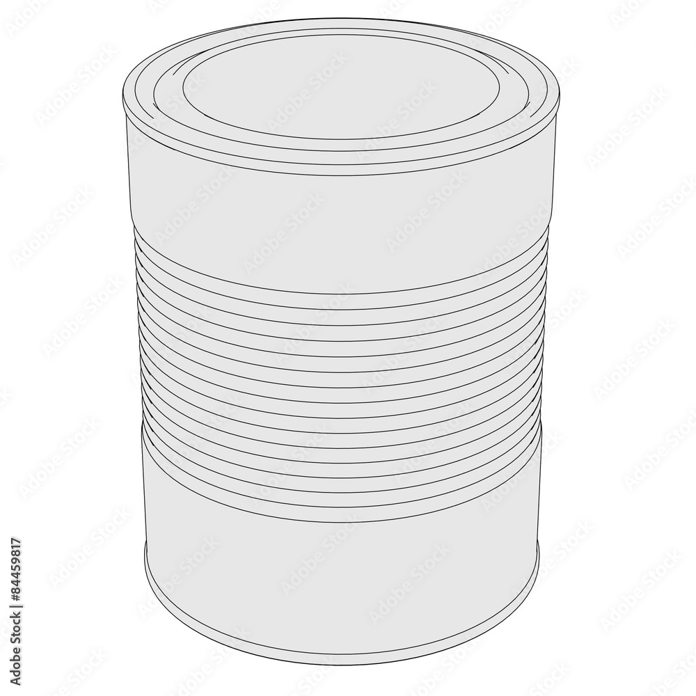 2d cartoon image of painting can Stock Illustration | Adobe Stock
