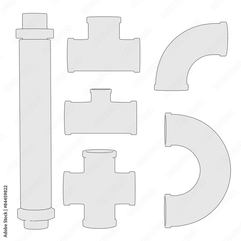 cartoon image of industrial pipes Stock Illustration | Adobe Stock