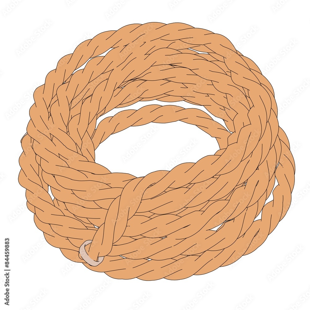 cartoon image of simple rope Stock Illustration | Adobe Stock