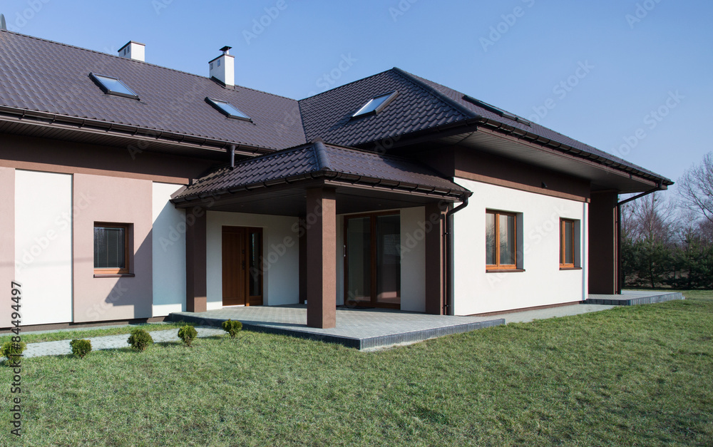 One storey house Stock Photo | Adobe Stock