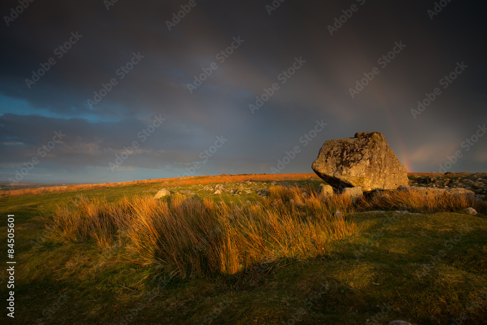 Arthur's stone, North Gower, Wales A landmark on the top of Cefn Bryn ...