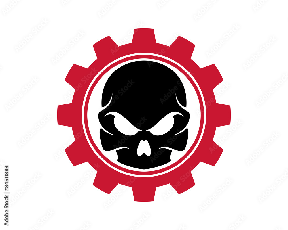 Skull Gear Stock Vector | Adobe Stock