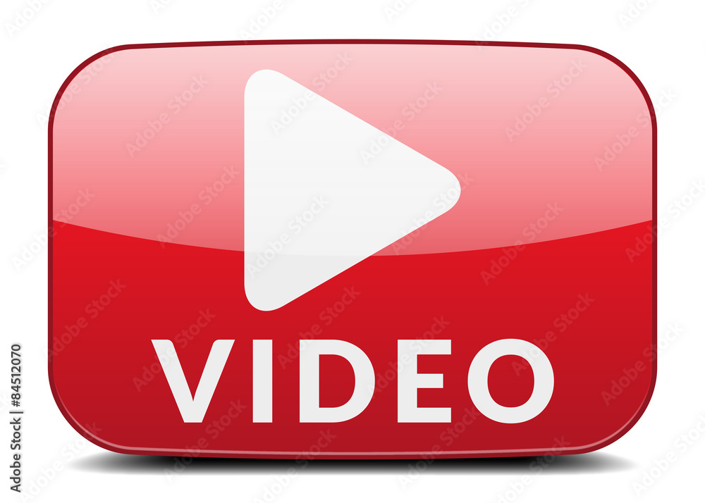 Roter Video Button Stock Vector | Adobe Stock