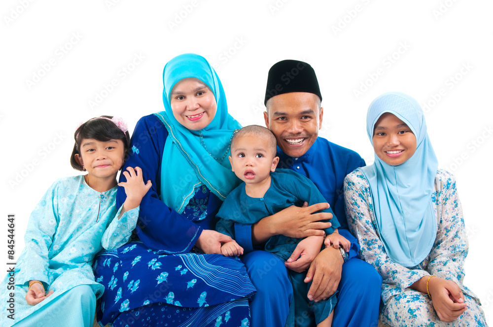 Portrait of malay family Stock Photo | Adobe Stock