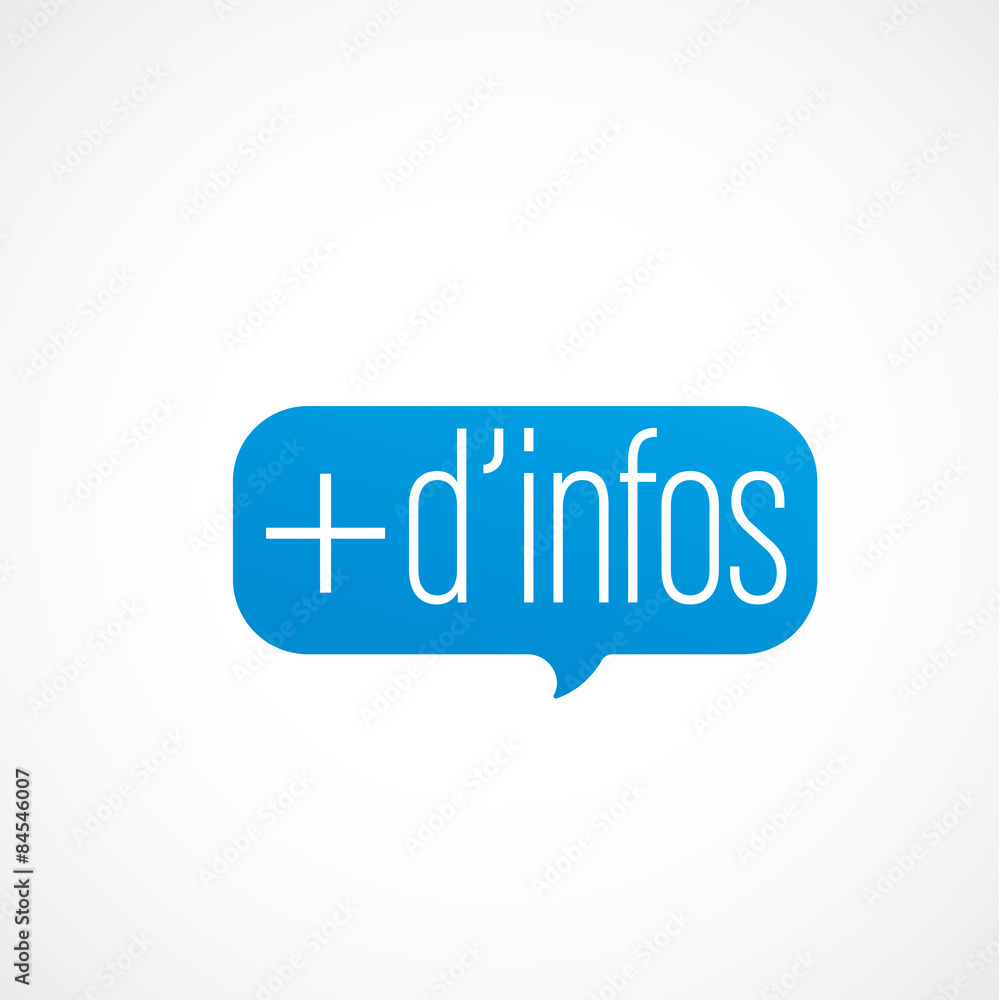bulle"plus d'info" Stock Vector | Adobe Stock