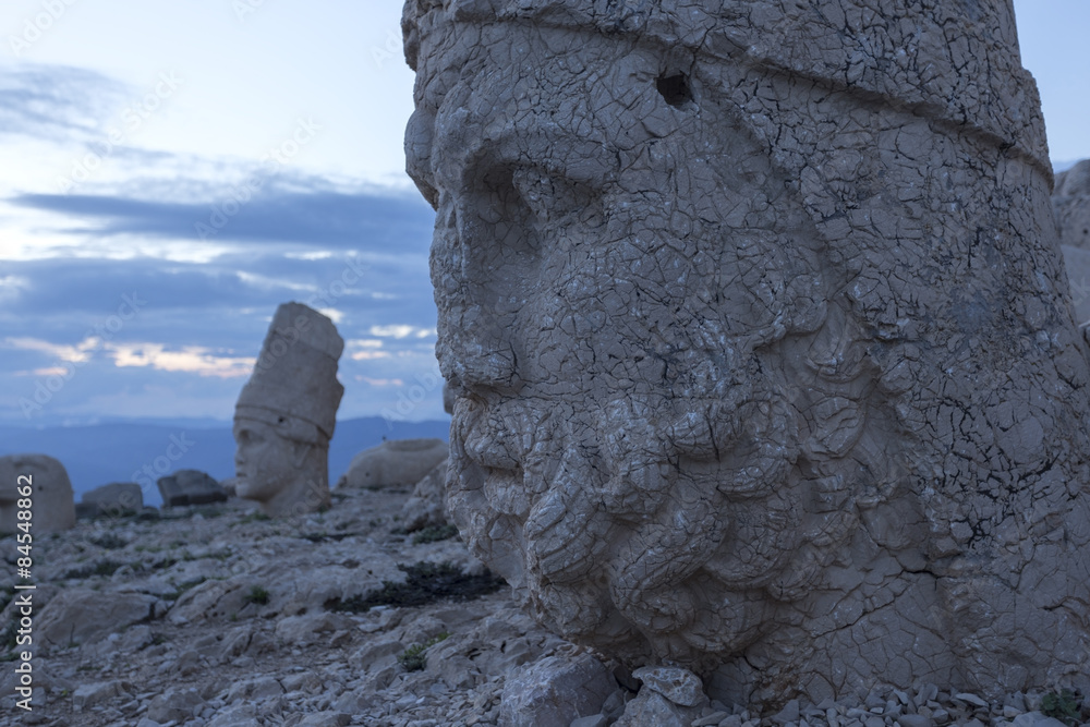 Stone head statues at Nemrut Mountain in Turkey Stock Photo | Adobe Stock