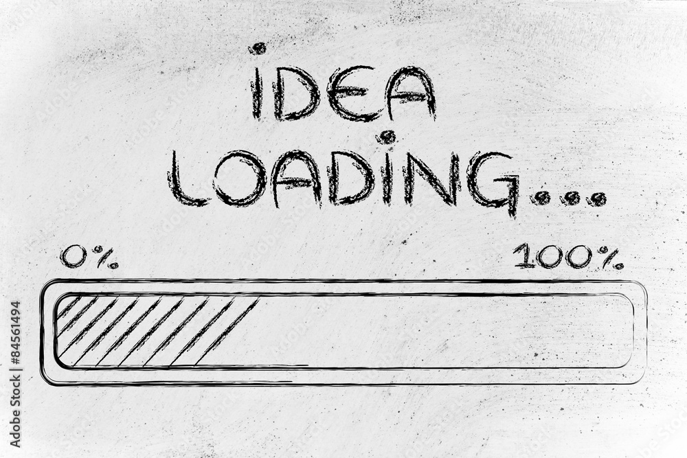 funny progress bar with idea loading Stock Illustration | Adobe Stock