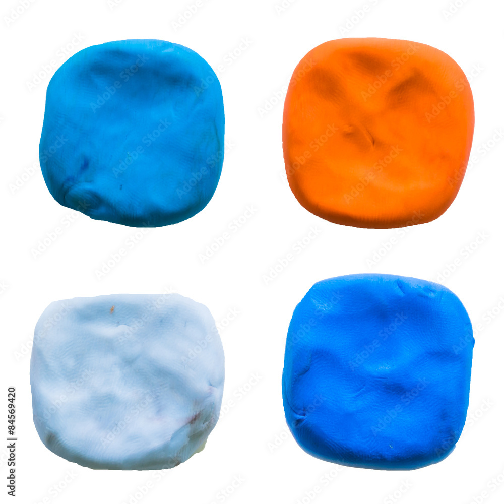 square modelling clay of different colors Stock Photo | Adobe Stock