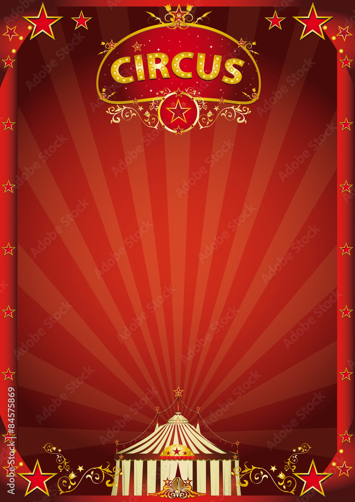 Red circus fantastic Stock Vector | Adobe Stock