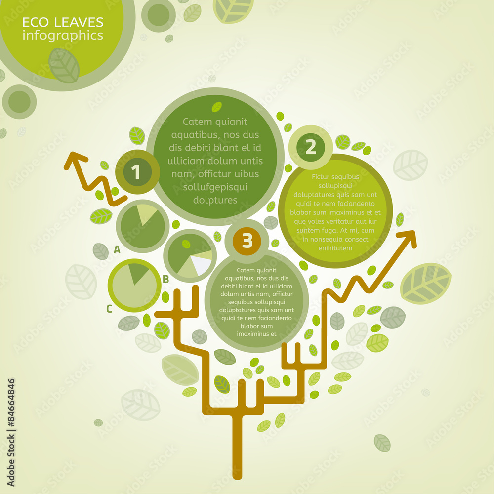 Leaves infographic Stock Vector | Adobe Stock