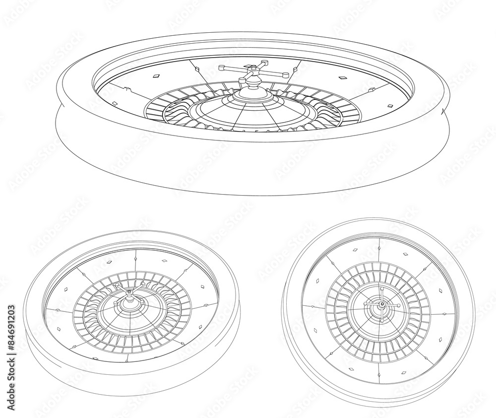 Roulette Wheel Drawing