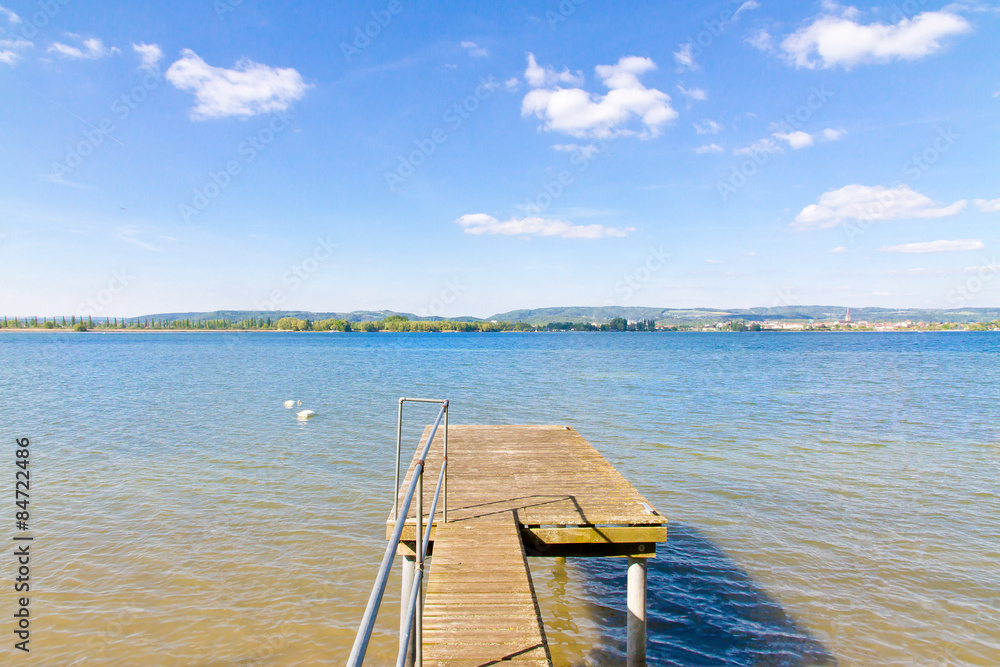 Blick auf den Bodensee - Insel Höri, Stadt Moos Stock-Foto | Adobe Stock