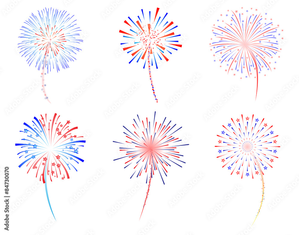 Fireworks celebration vector illustration Stock Vector | Adobe Stock
