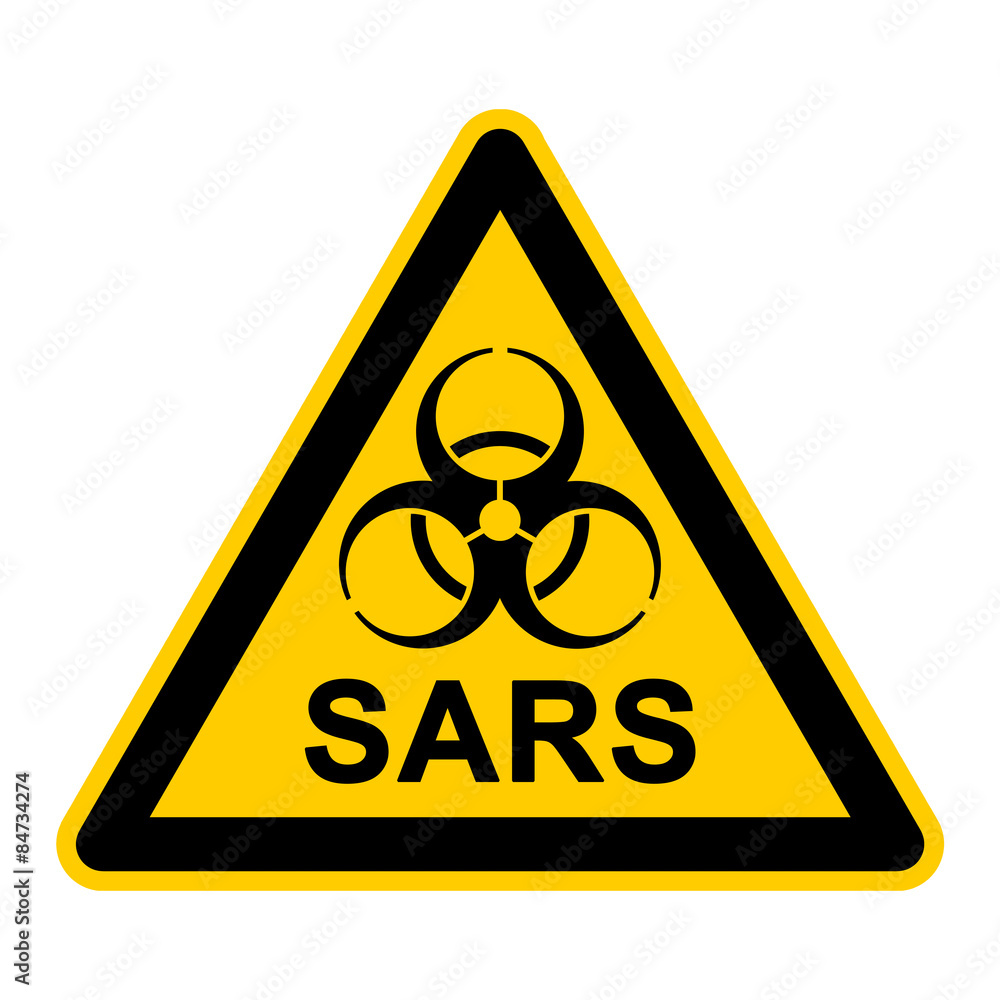 wso150 WarnSchildOrange - symbol for SARS Virus - g3609 Stock ...