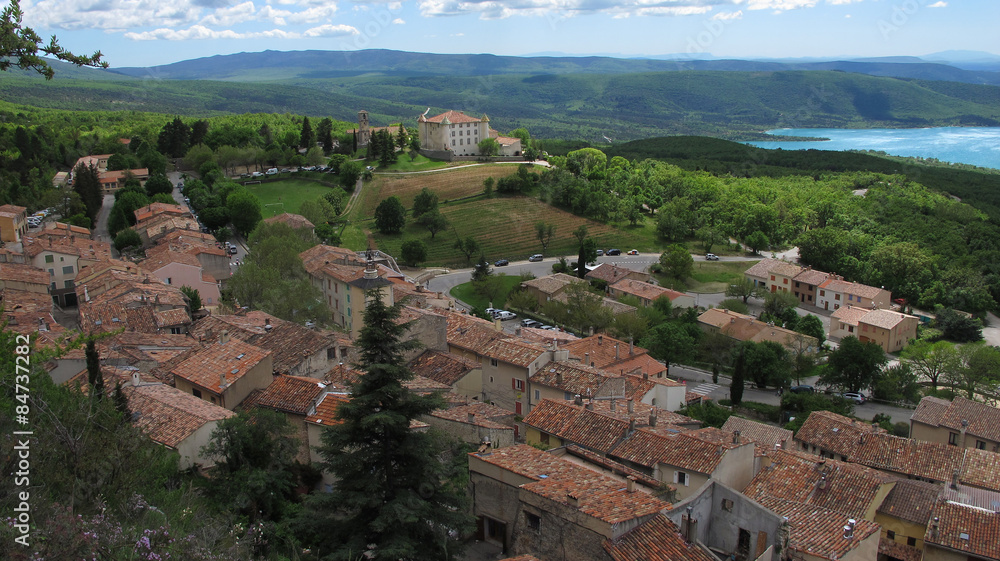 Aiguines , village provençal au coeur du verdon Stock Photo | Adobe Stock