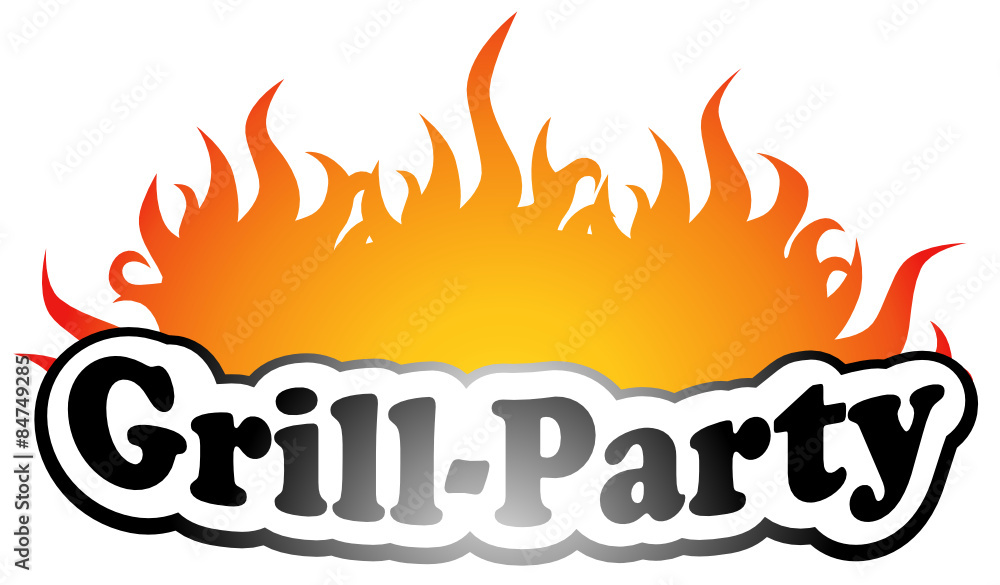 Grill-Party Stock Vector | Adobe Stock