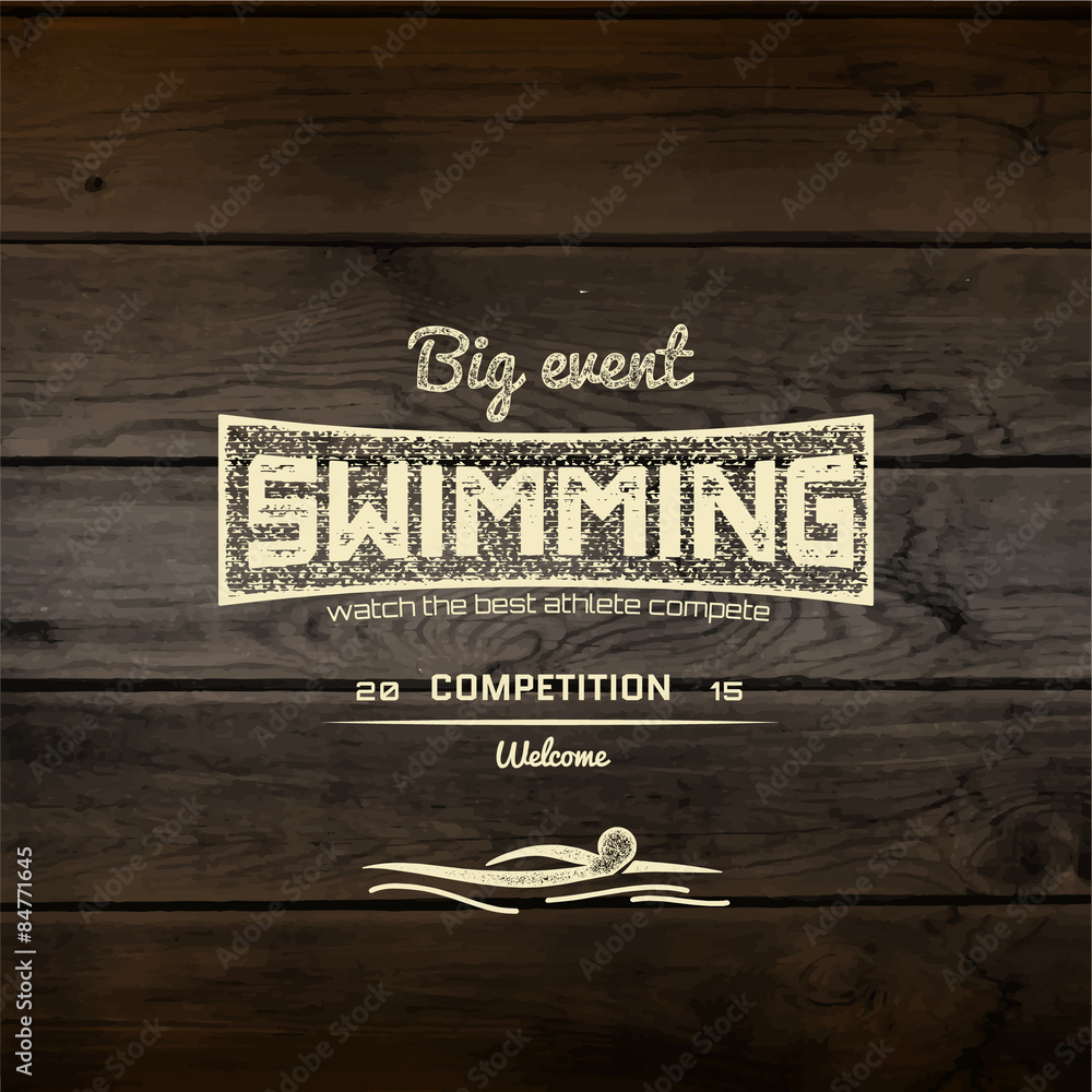 Swimming badges logos and labels for any use Stock Vector | Adobe Stock