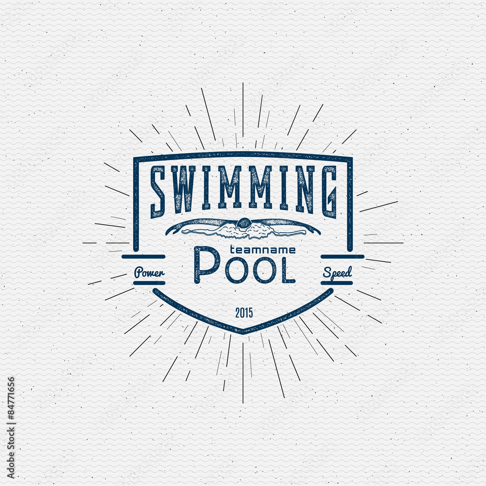 Swimming badges logos and labels for any use Stock Vector | Adobe Stock