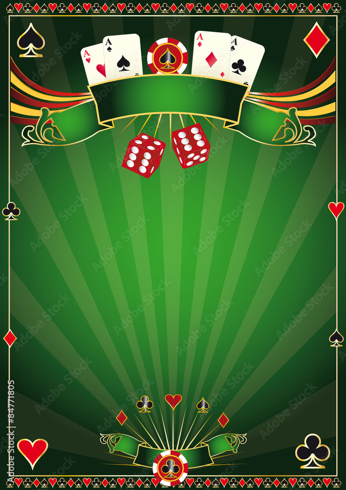 Green Casino background Stock Vector | Adobe Stock