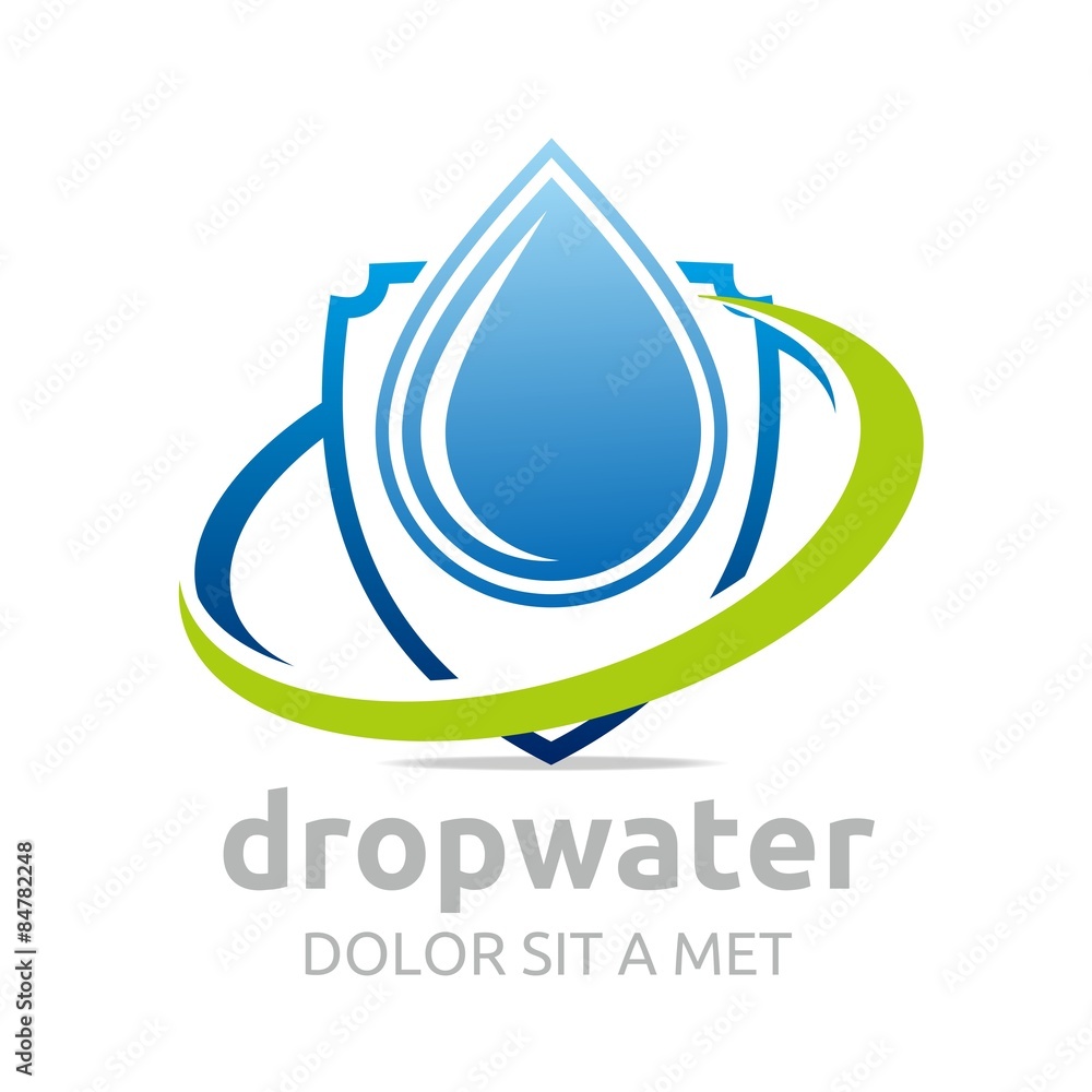 Logo drop water vector shapes symbol Stock Vector | Adobe Stock