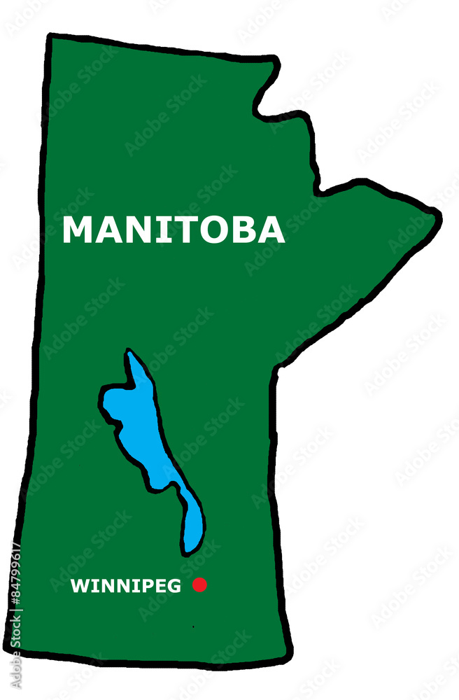 manitoba map / manitoba map state of canada Stock Illustration | Adobe ...