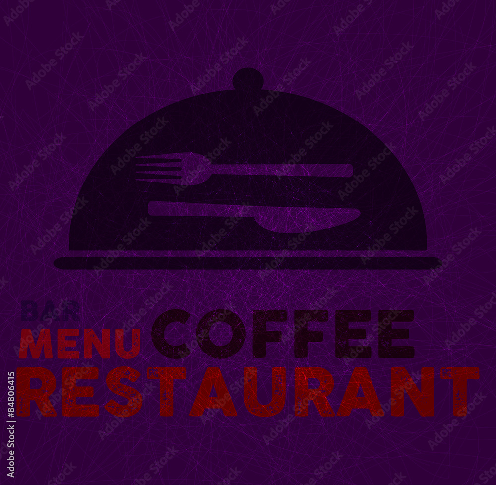 Purple Menu Restaurant Logo Stock Vector | Adobe Stock