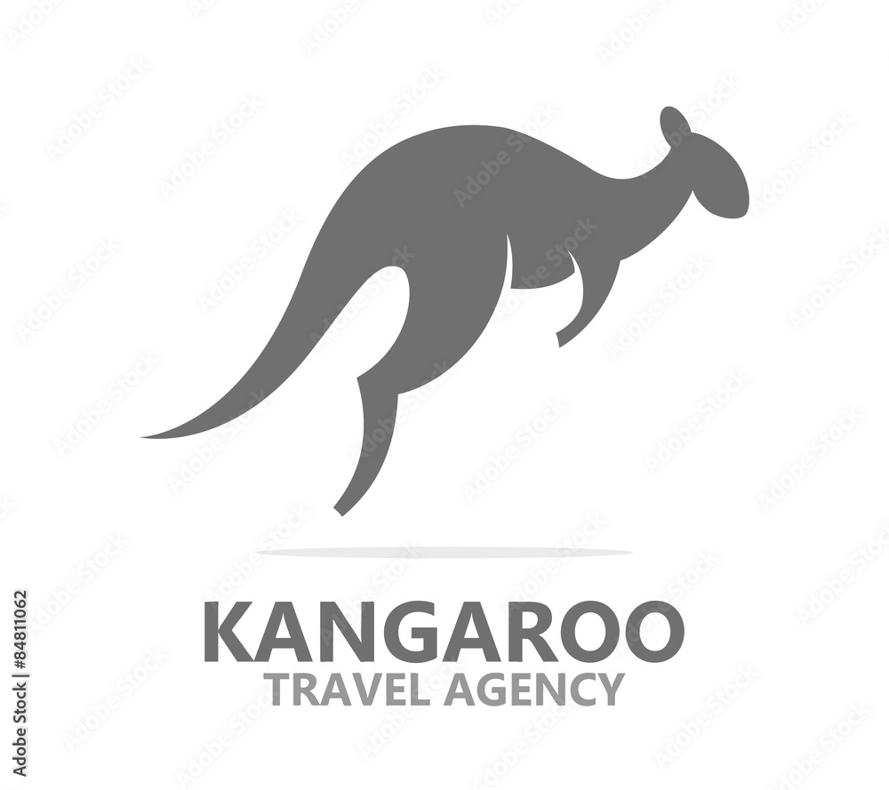 Vector kangaroo icon or logo Stock Vector | Adobe Stock
