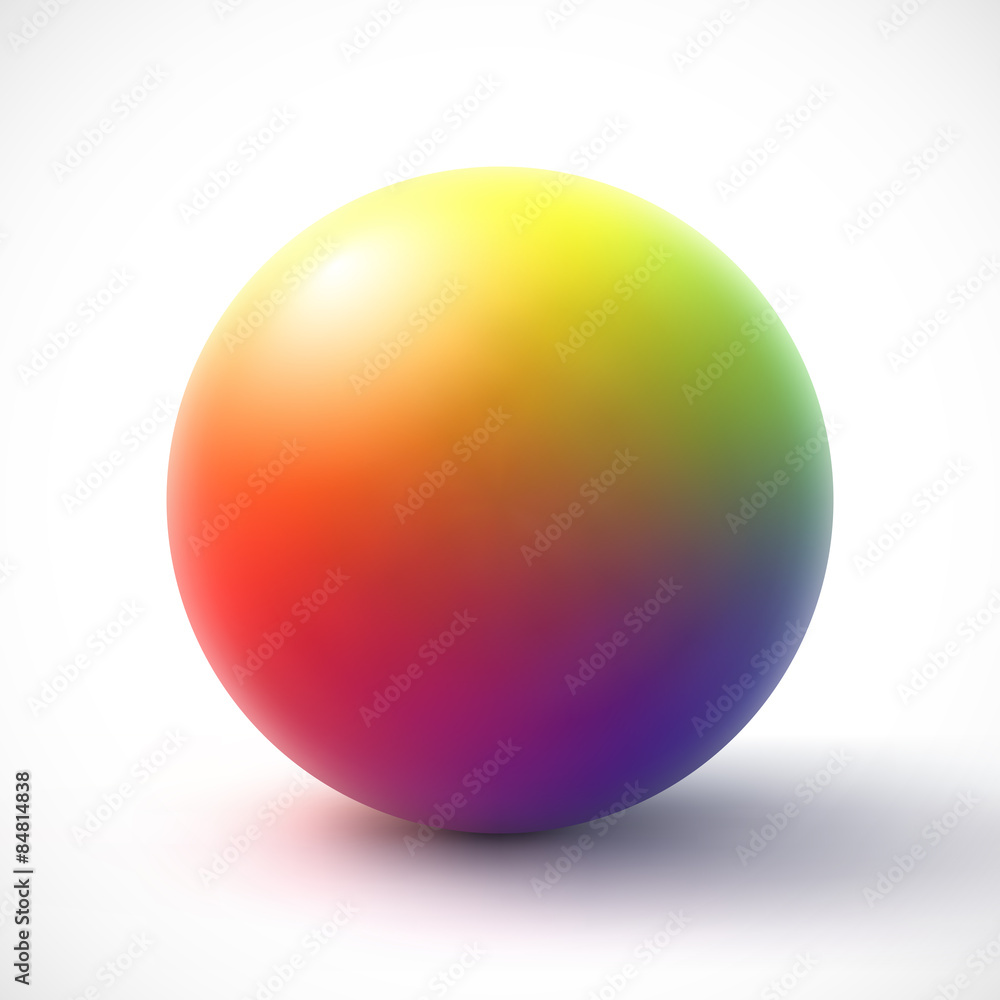 Colorful sphere on white background Stock Vector | Adobe Stock