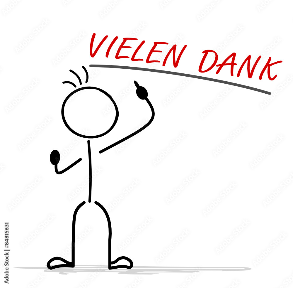 Strichmännchen Vielen Dank Stock Vector | Adobe Stock