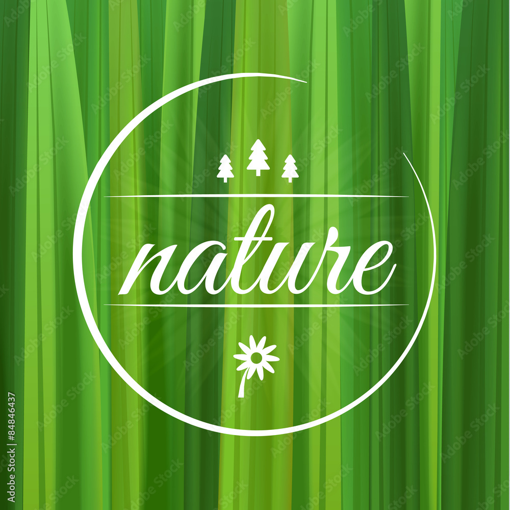 Nature environment symbol with grass in circle vector illustration ...