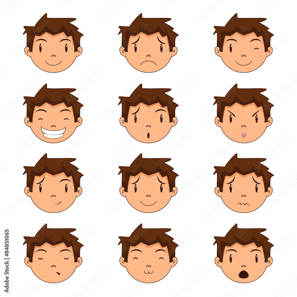 Child facial expressions Stock Vector | Adobe Stock