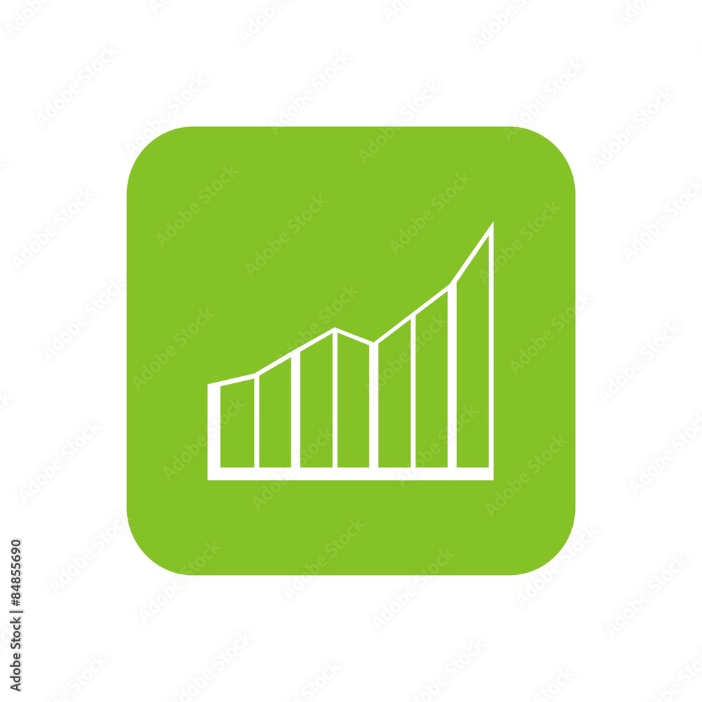 Icono gráfico de líneas verde cuadro Stock Vector | Adobe Stock