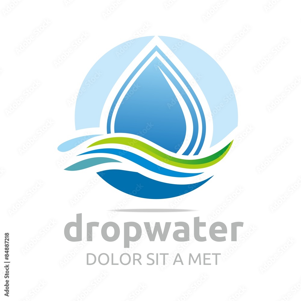 Logo drop water vector shapes symbol Stock Vector | Adobe Stock