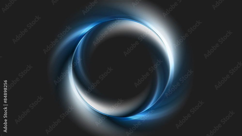 Abstract blue ring logo rotation design. Video animation 1920x1080 ...